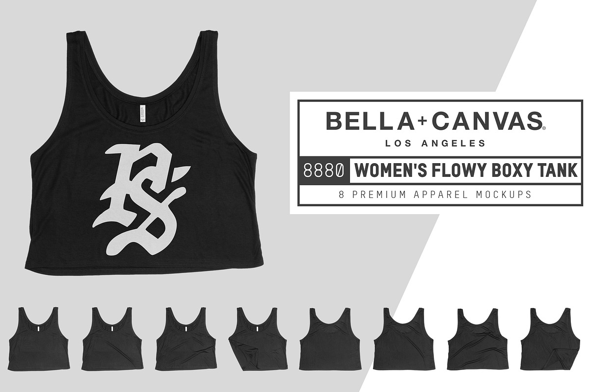 Bella Canvas 8880 Flowy Boxy Tank, a Shirt Mockup by Pixel Sauce™