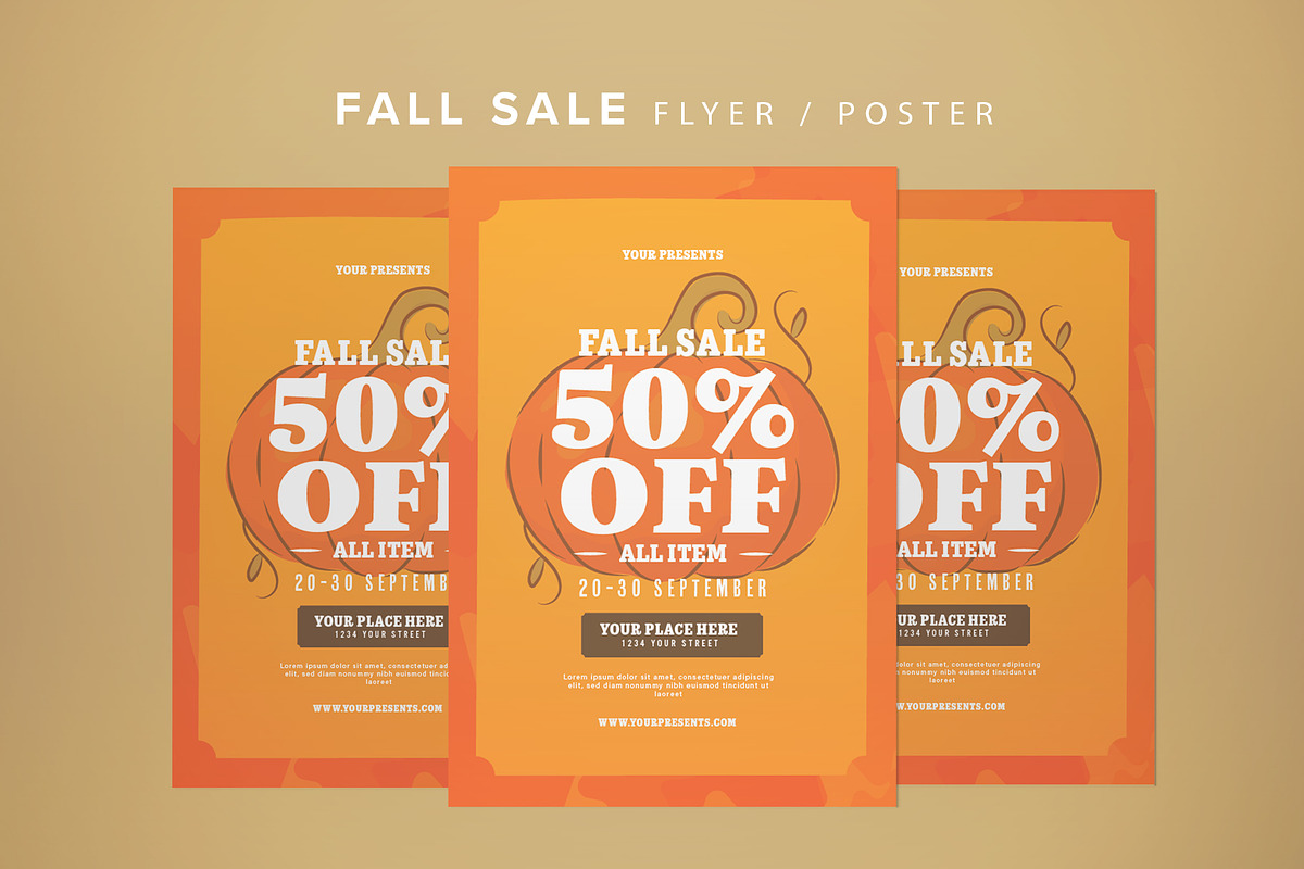 Fall Sale Flyer, a Flyer Template by lilyshop
