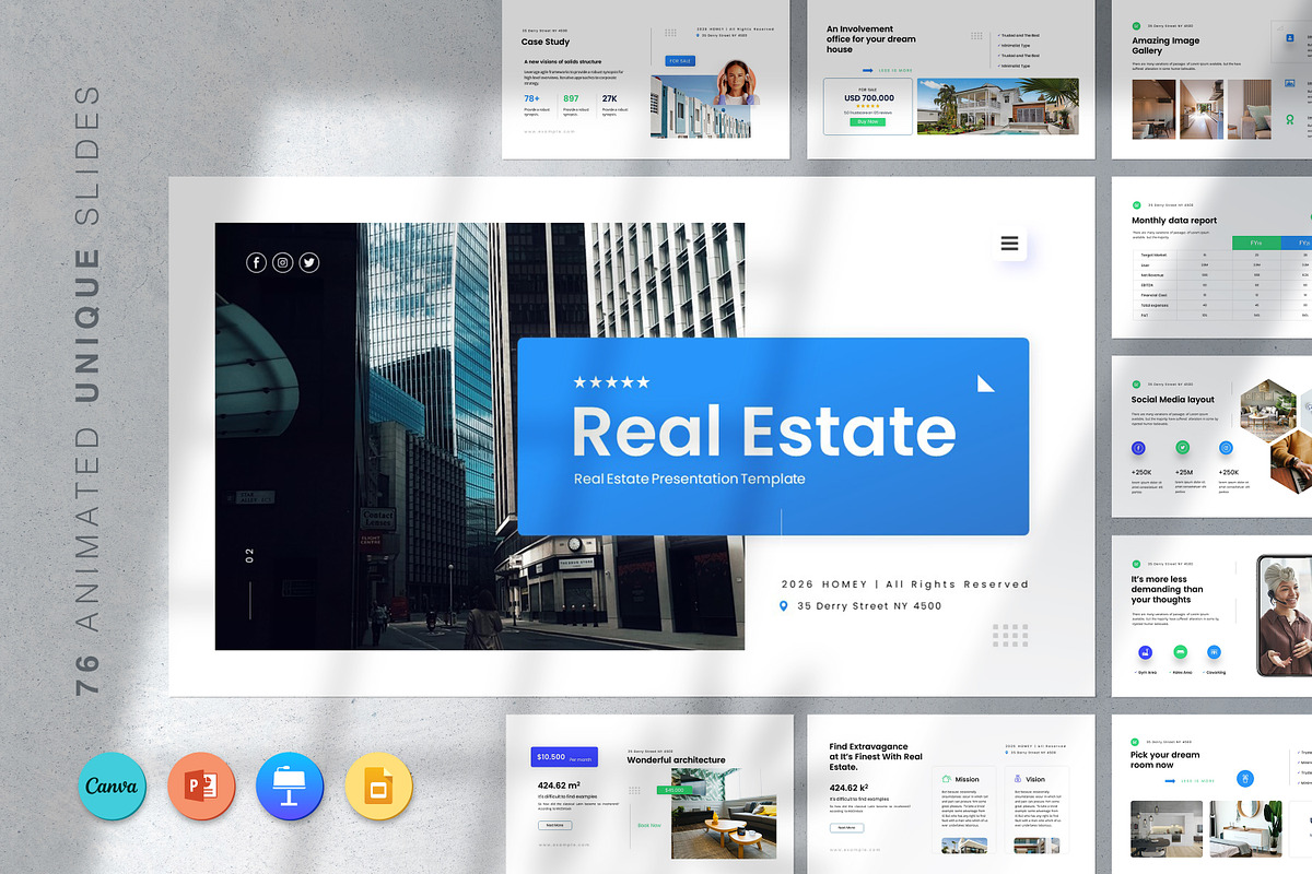 Real Estate Presentation Template, a Presentation Template by ...