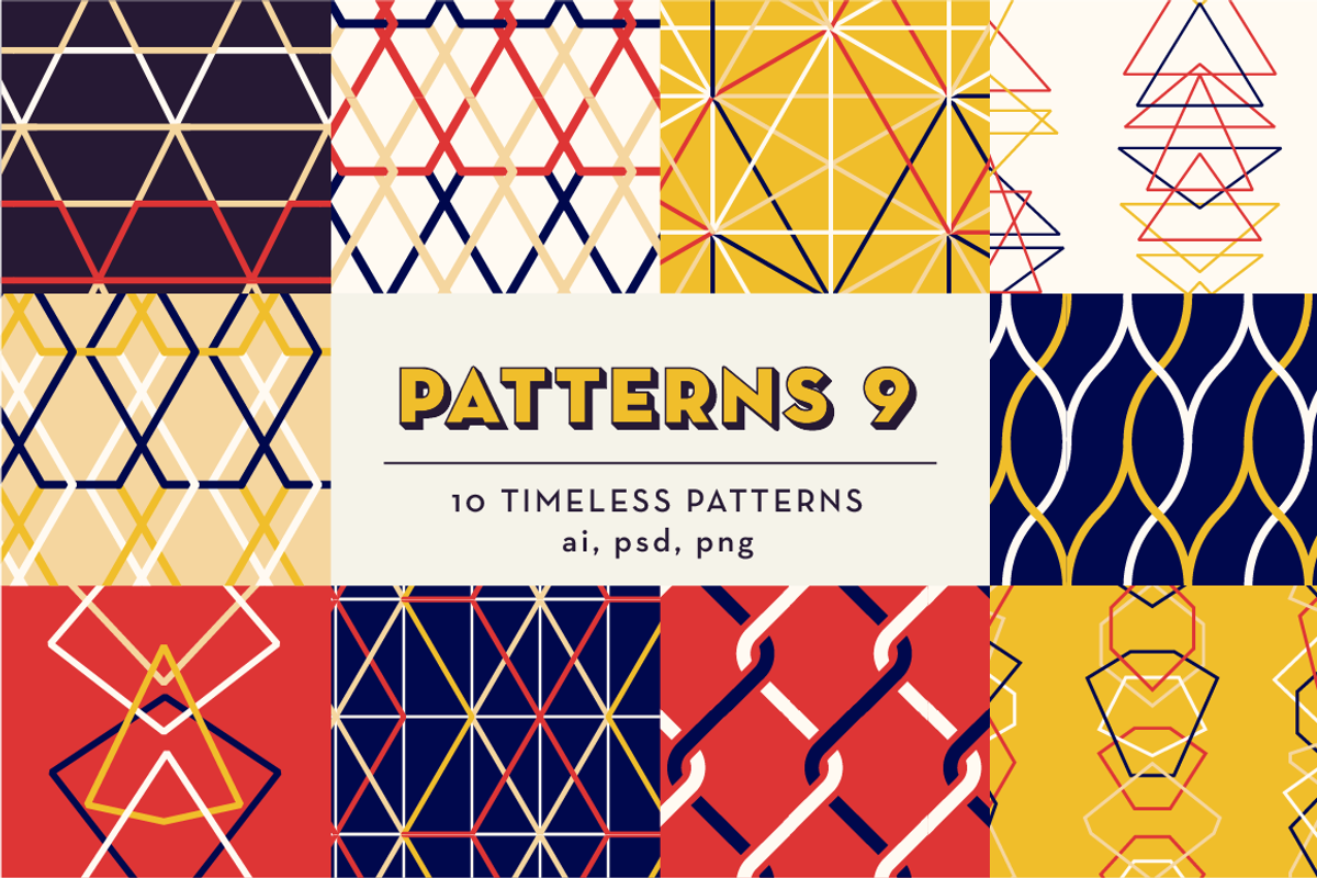 PATTERNS BUNDLE: 100 Geo Patterns, a Pattern Graphic by kloroform | Creative Market