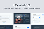 Web Comments Section Template | Landing Page Templates ~ Creative Market