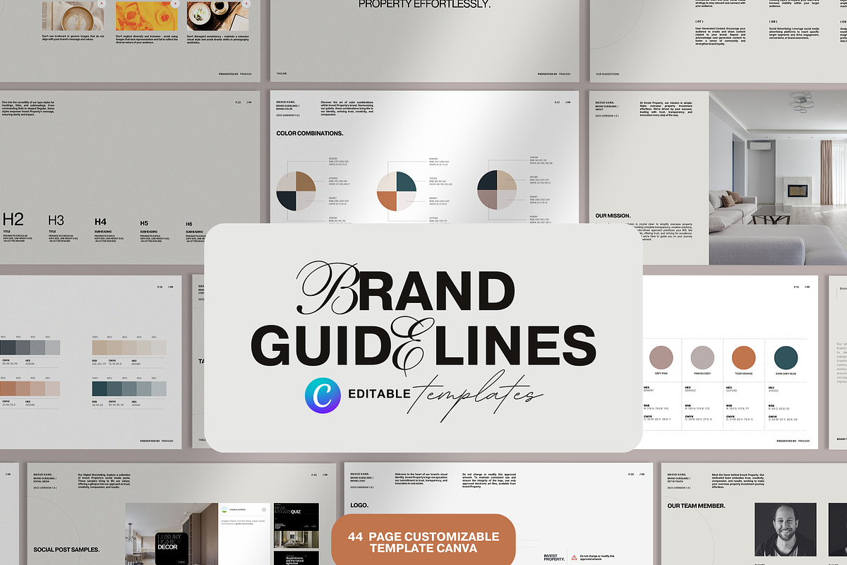 Brand Guidelines Template, a Branding & Logo Template by Prapti Design