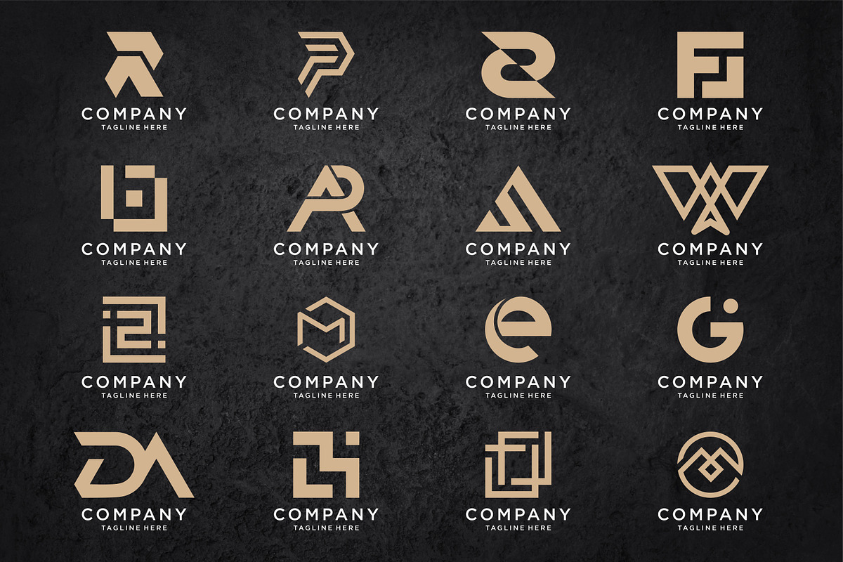 Set of monogram logo design. PART 8, a Branding & Logo Template by ...