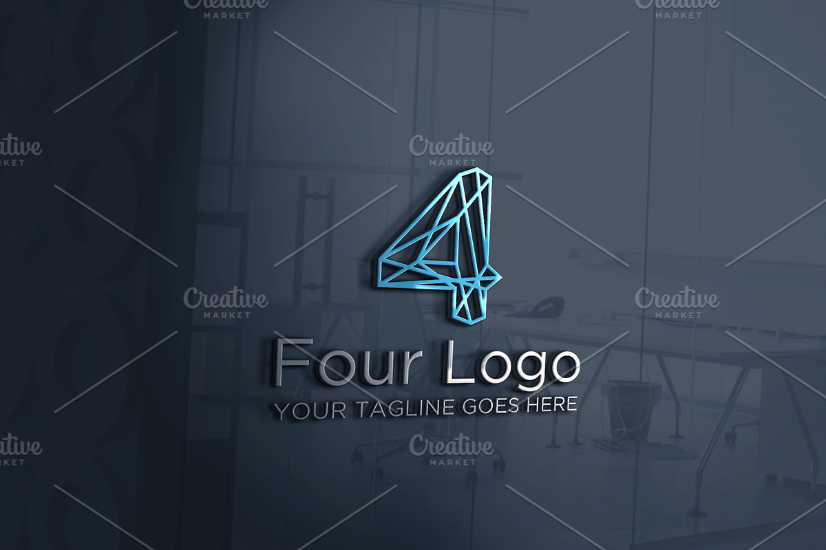 Four 4 Logo, a Branding & Logo Template by REDVY CREATIVE
