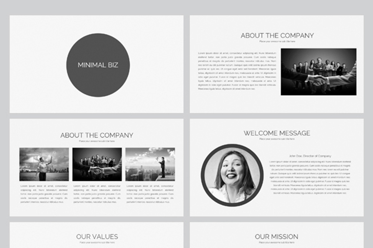 Minimal Biz Powerpoint Template, a Presentation Template by Creative Slides