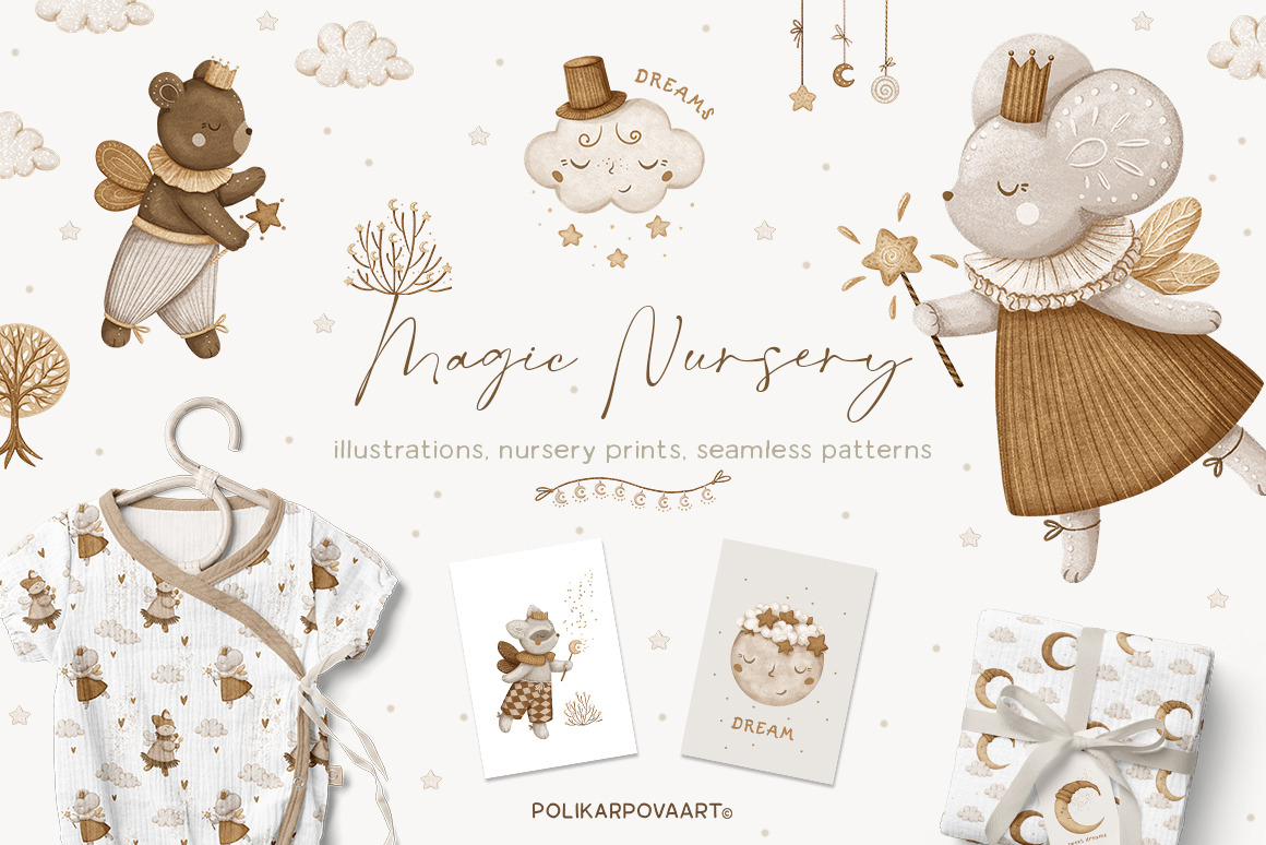 Magic Nursery. Baby collection | Creative Market