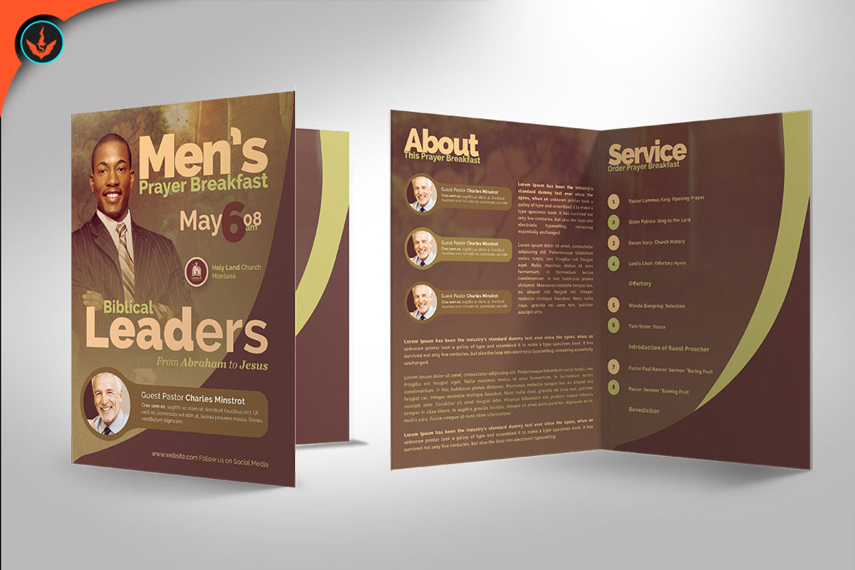 Men’s Prayer Breakfast Program, a Brochure Template by SeraphimChris