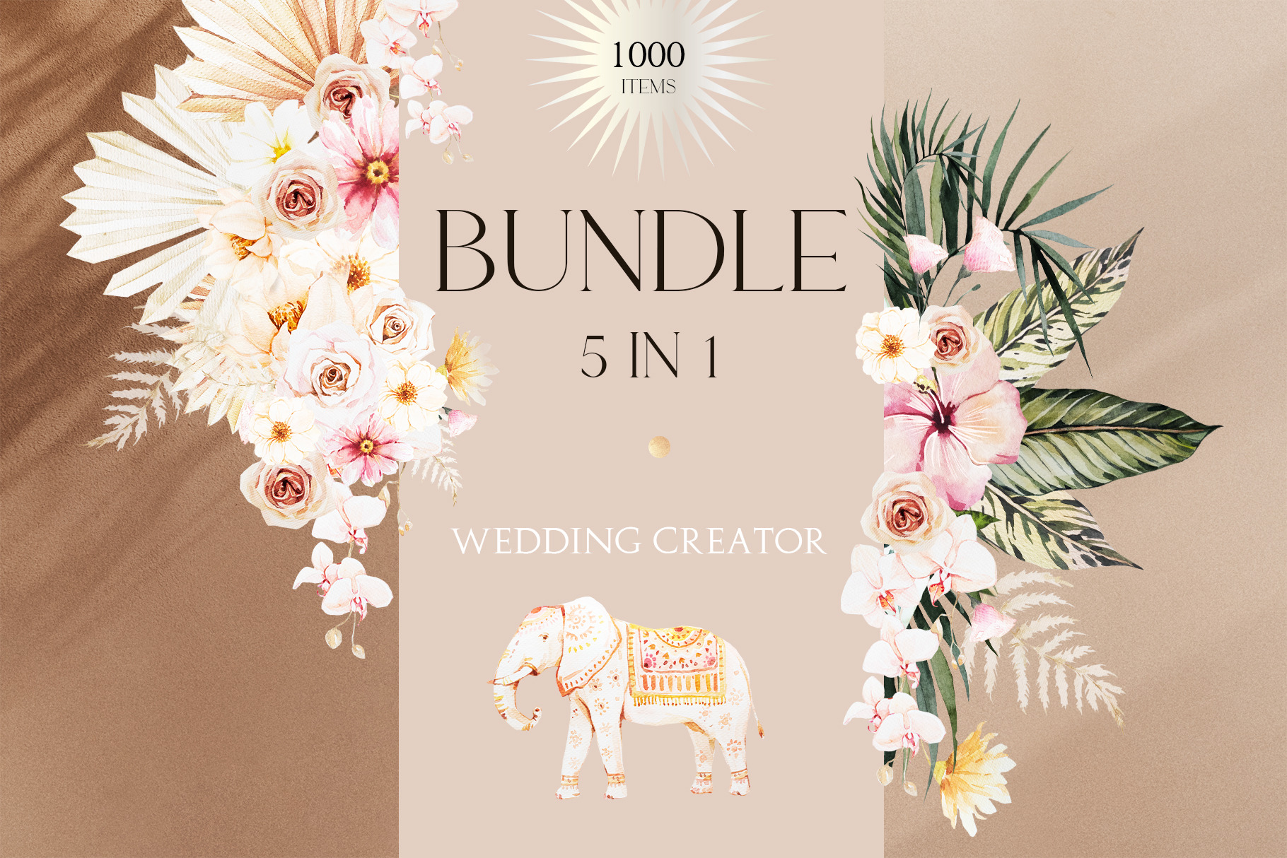 BUNDLE 5 in 1- Wedding creator, an Illustration by Natalia Tugova