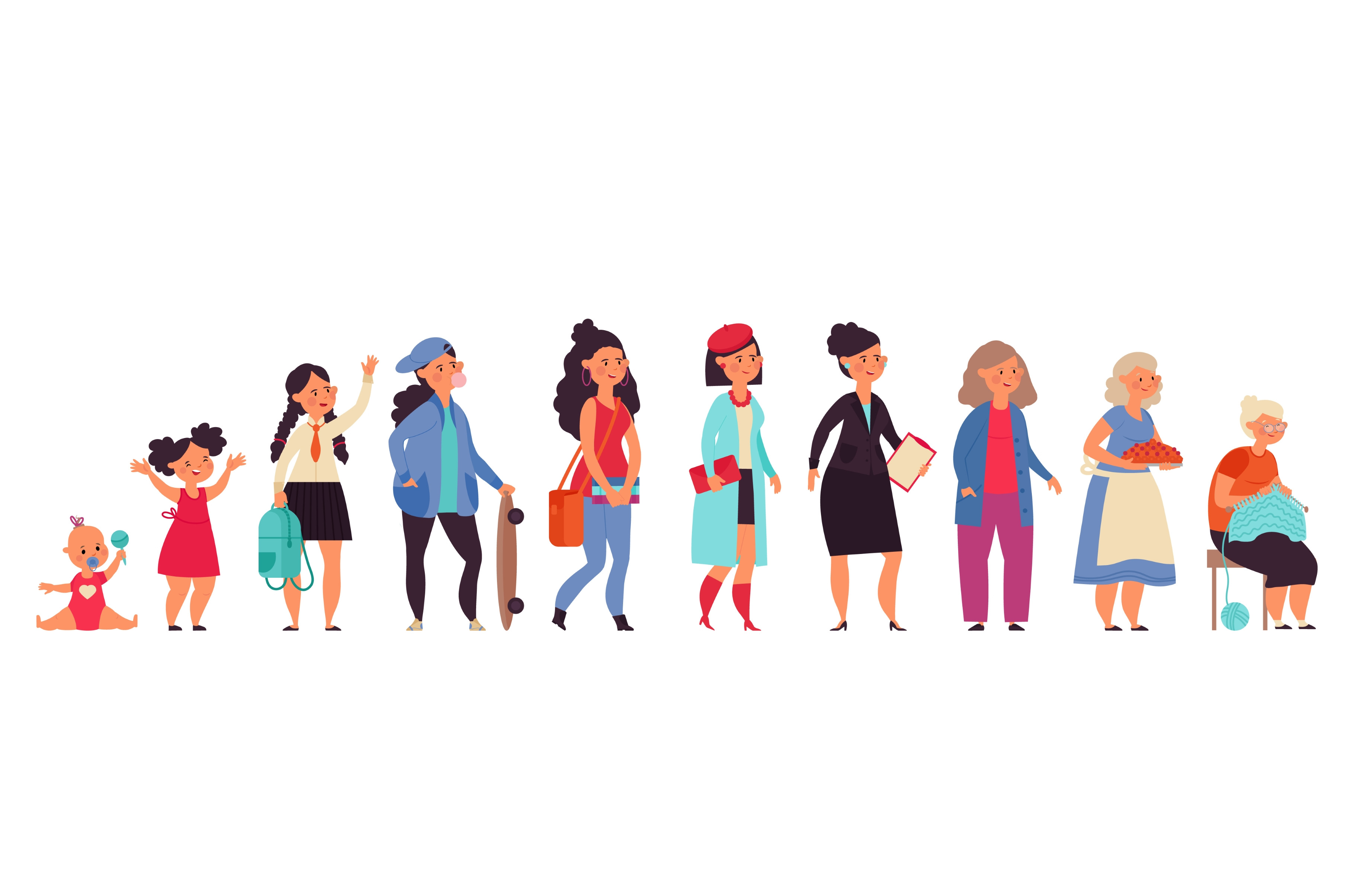 Different generations woman. Young, a Graphic by Valerie Bodnar