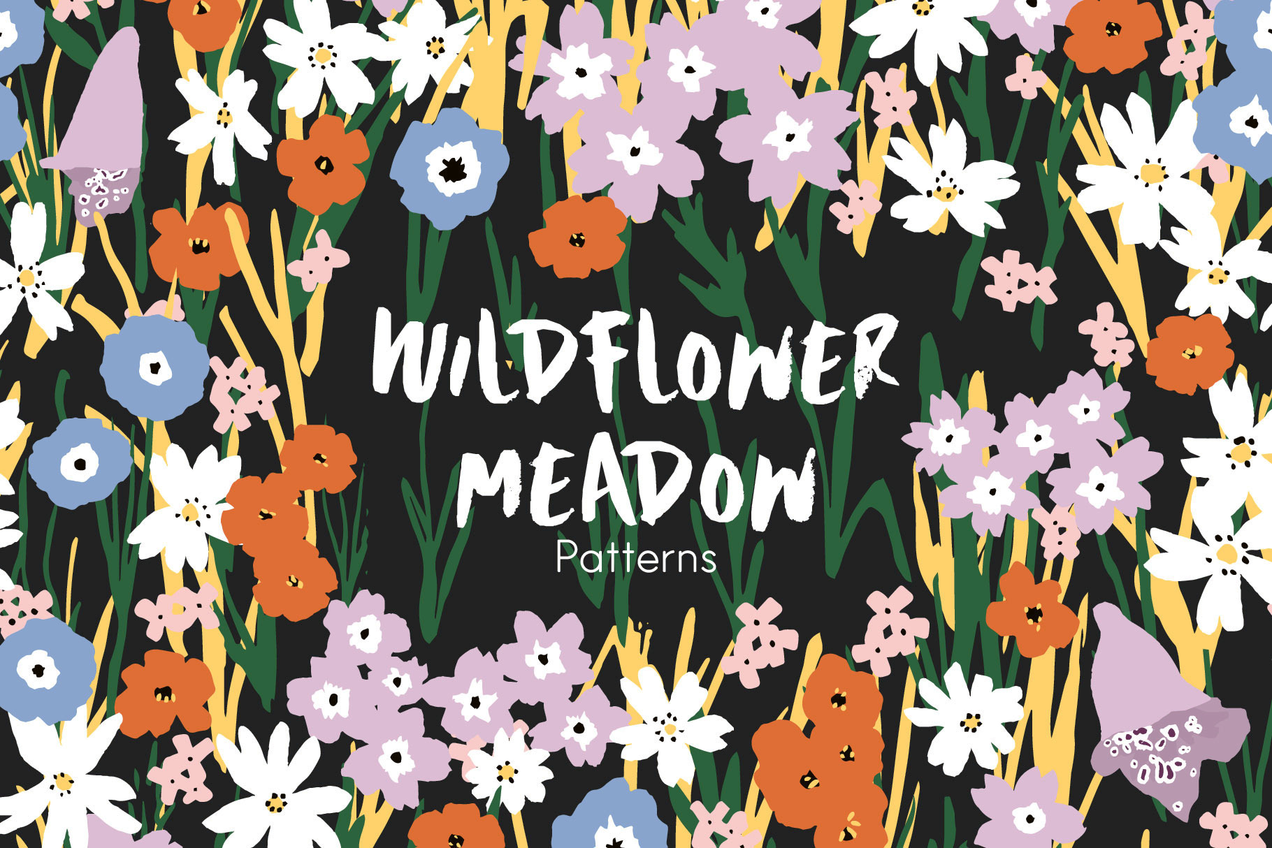 Wildflower Meadow Patterns, a Pattern Graphic by Emma Make