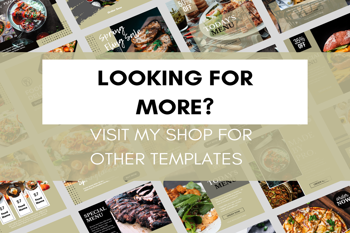 Animated Food Restaurant Instagram, a Social Media Template by LushBury