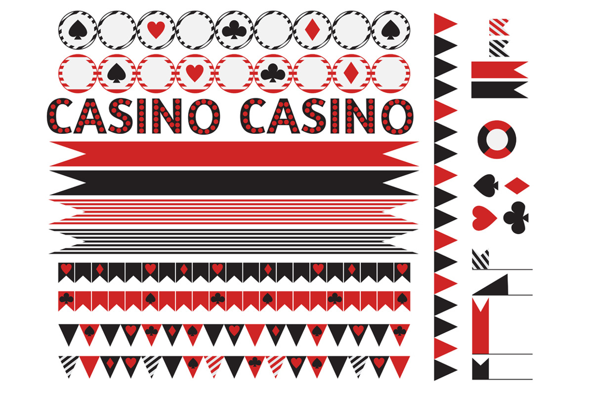 Printable casino party set, a Card Template by Anastasia Romb Design