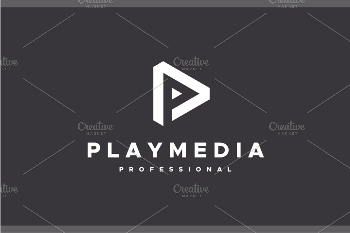 Play Media - Letter P Logo, a Branding & Logo Template by yopie
