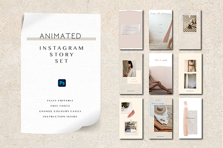 ANIMATED Instagram Stories, a Social Media Template by Dorondo.Art