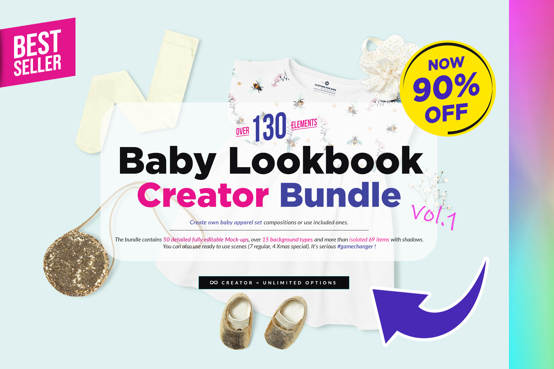 Baby Lookbook Creator BUNDLE vol.1, a Household Mockup by Mocca Mockups ...