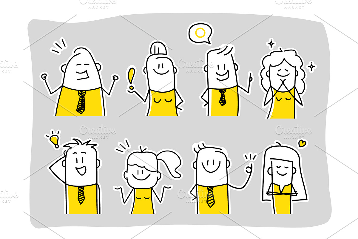 Stick Figures Positive People Avatar