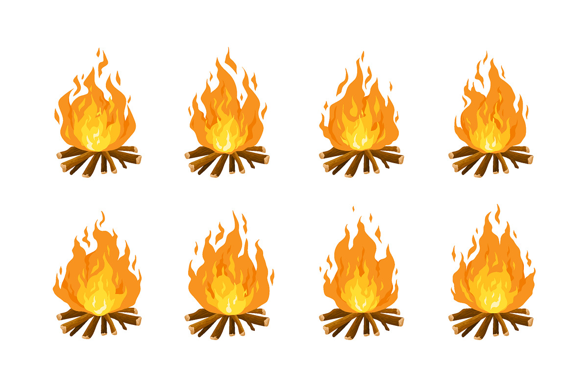 Bonfire animation sprites, a Decorative Illustration by Good Studio