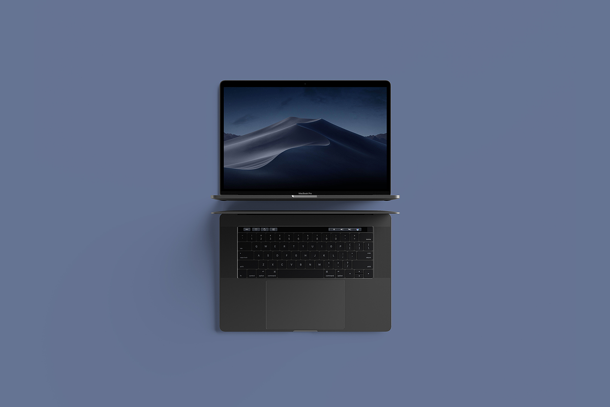 Modern Top View MacBook Pro Mockup, a Mac Mockup by Anthony Boyd Graphics