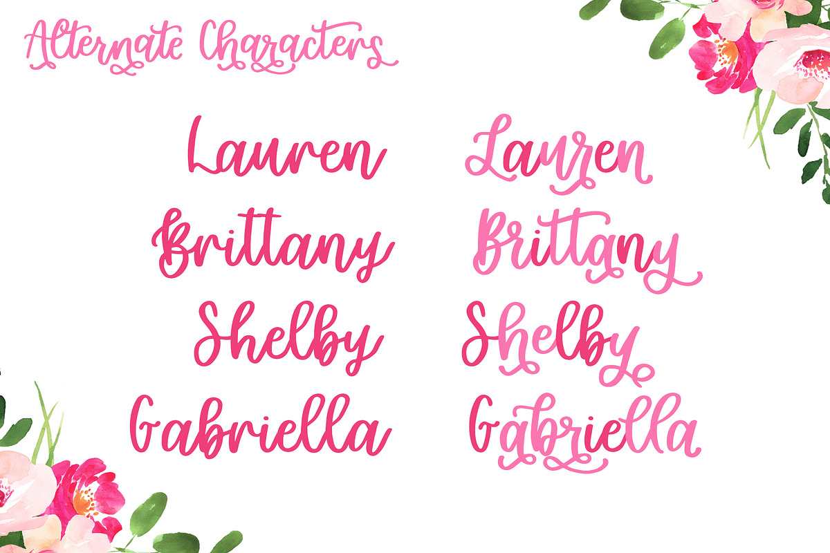 Garden Party, Thick Script Font, a Script Font by Jordyn Alison Designs
