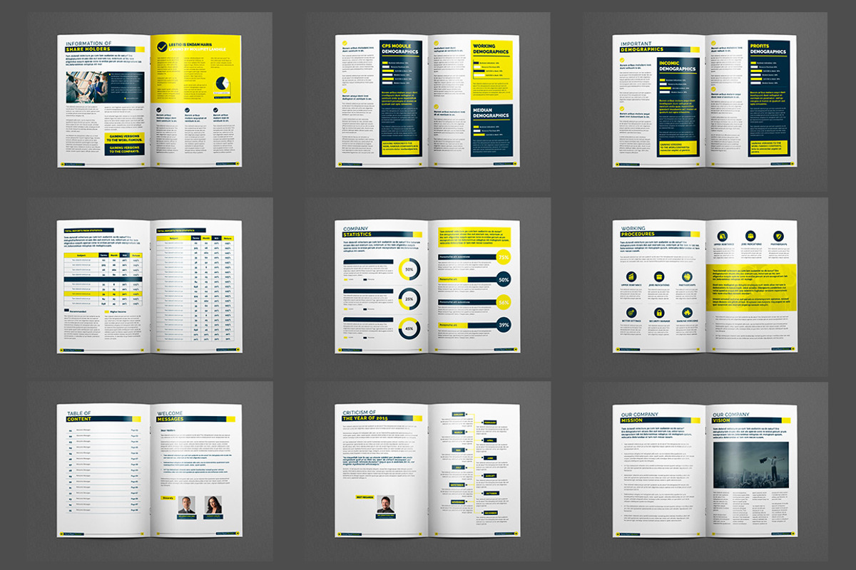 Annual Report BIG Bundle 01, a Brochure Template by Layout Design