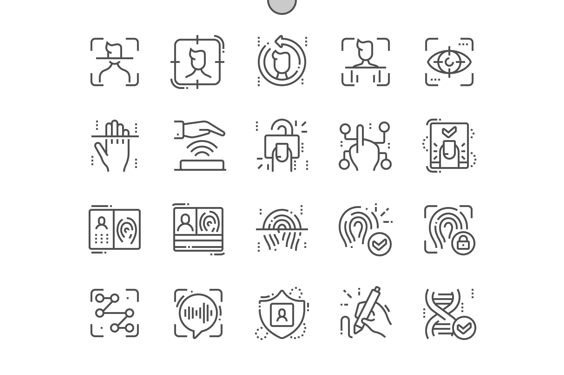 Biometrics Line Icons, an Outline Icon by Palau | Creative Market