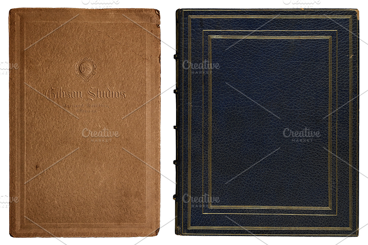 Vintage Photo Album Cover Textures, a Texture Graphic by Blue Line Design