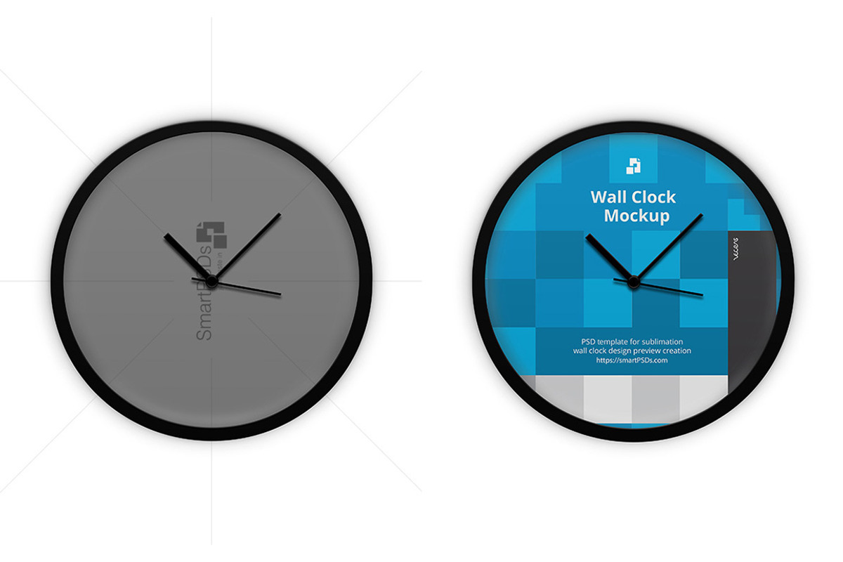 Round Wall Clock Design Mockup, a Mockup by VecRas | Creative Market