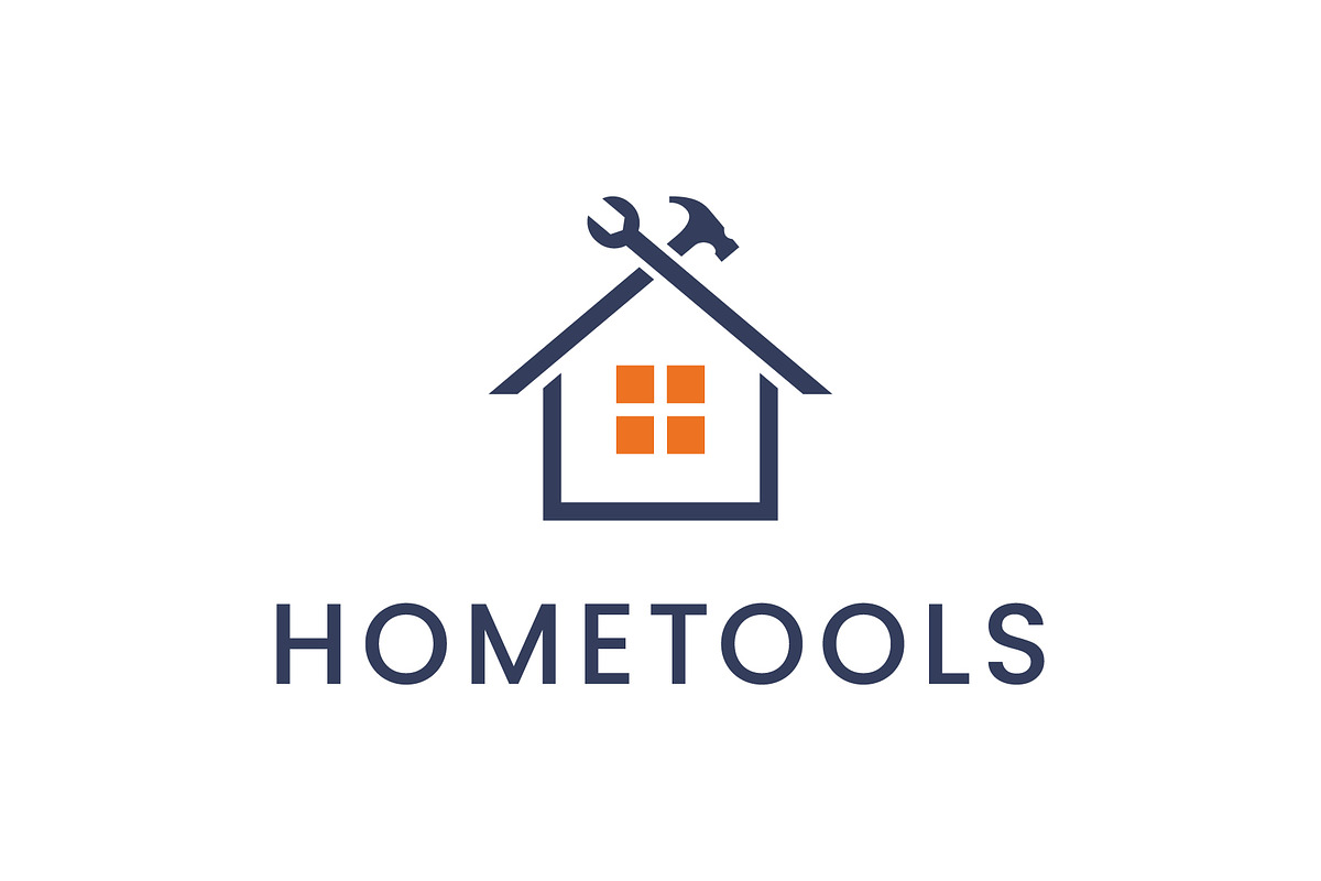 Minimal simple house repair logo