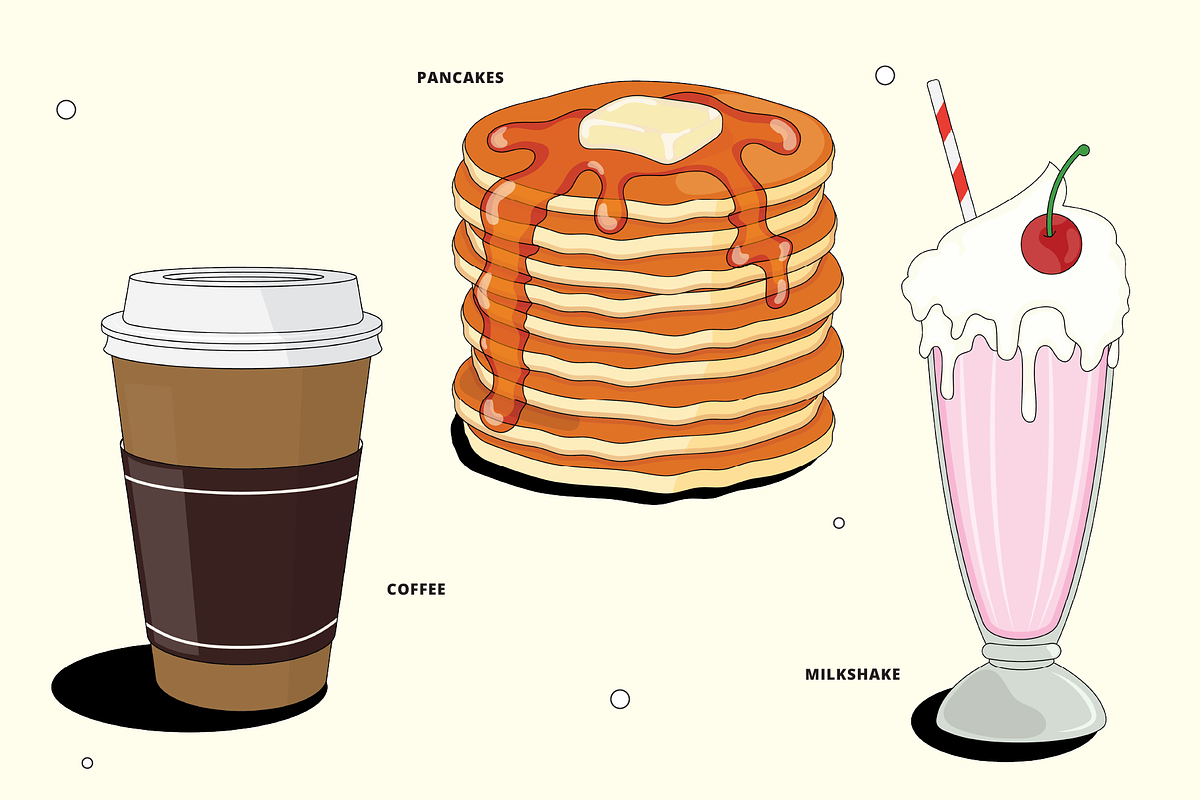 Fun Fast Food Vector Illustration, a Food Illustration by GemPortella ...