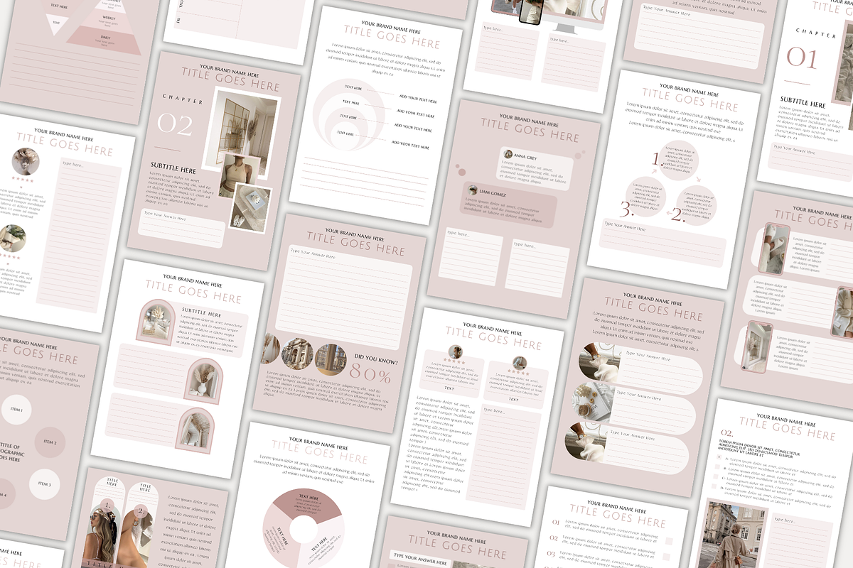 Canva Pink Ebook Templates, a Magazine Template by BRANDcontent ...