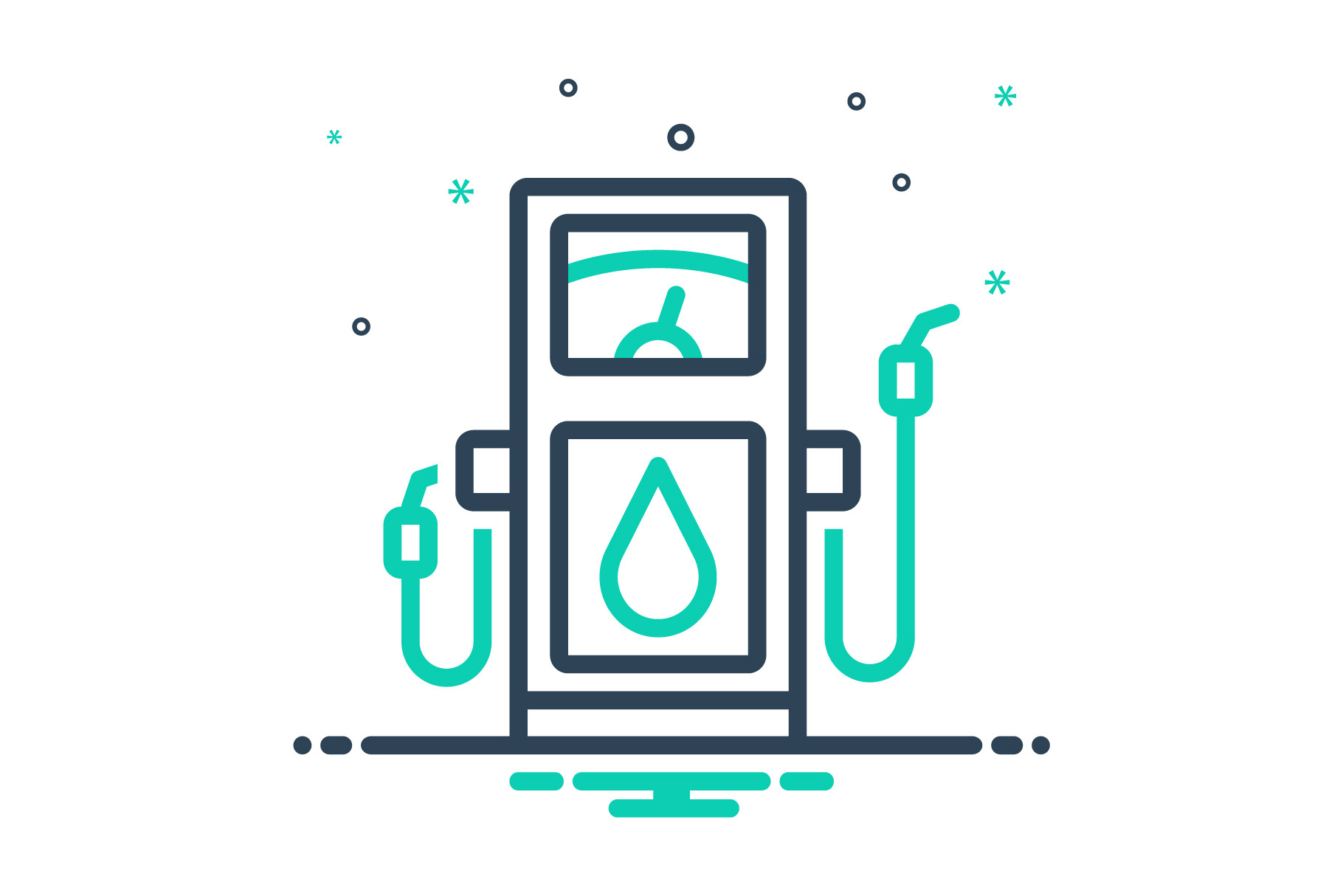 Diesel pump mix icon, an Outline Icon by Creative priyanka