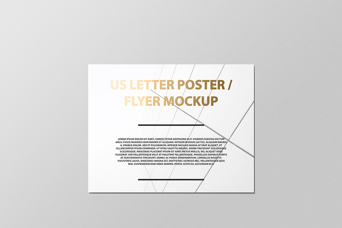 US Letter Flyer Mockup, a Print Template by professorinc
