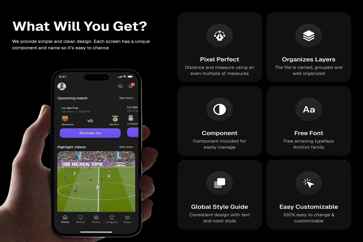 Score Stream Live Score Mobile App UI