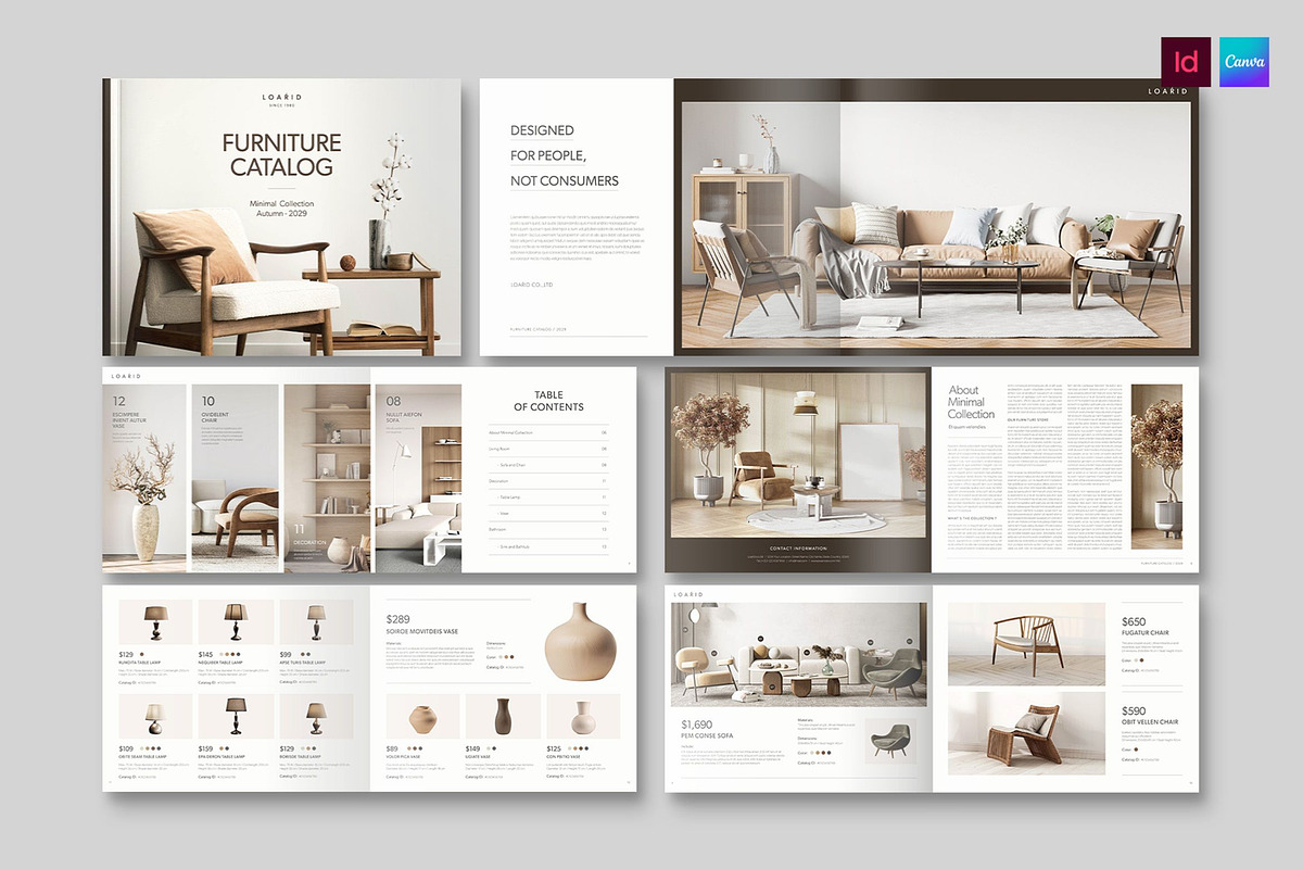 Landscape Furniture Catalog, a Brochure Template by BrandPacks | Creative Market