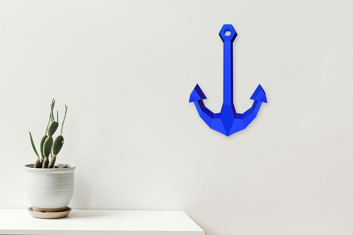 DIY Anchor - 3d papercraft, a Print Template by PAPER amaze