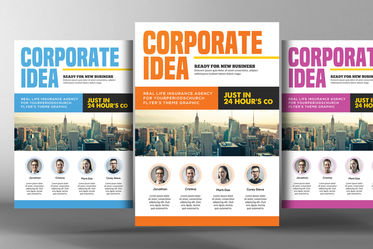 Corporate Business Idea Flyer, a Flyer Template by graphicforest