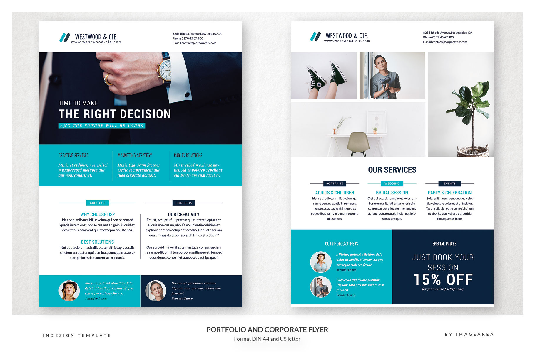 Portfolio and Corporate Flyer, a Flyer Template by Imagination Area