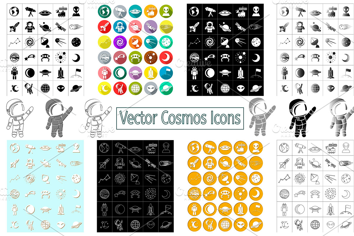 Vector Cosmos Icons - Universe, an Icon by Watercolor_Vector Graphic