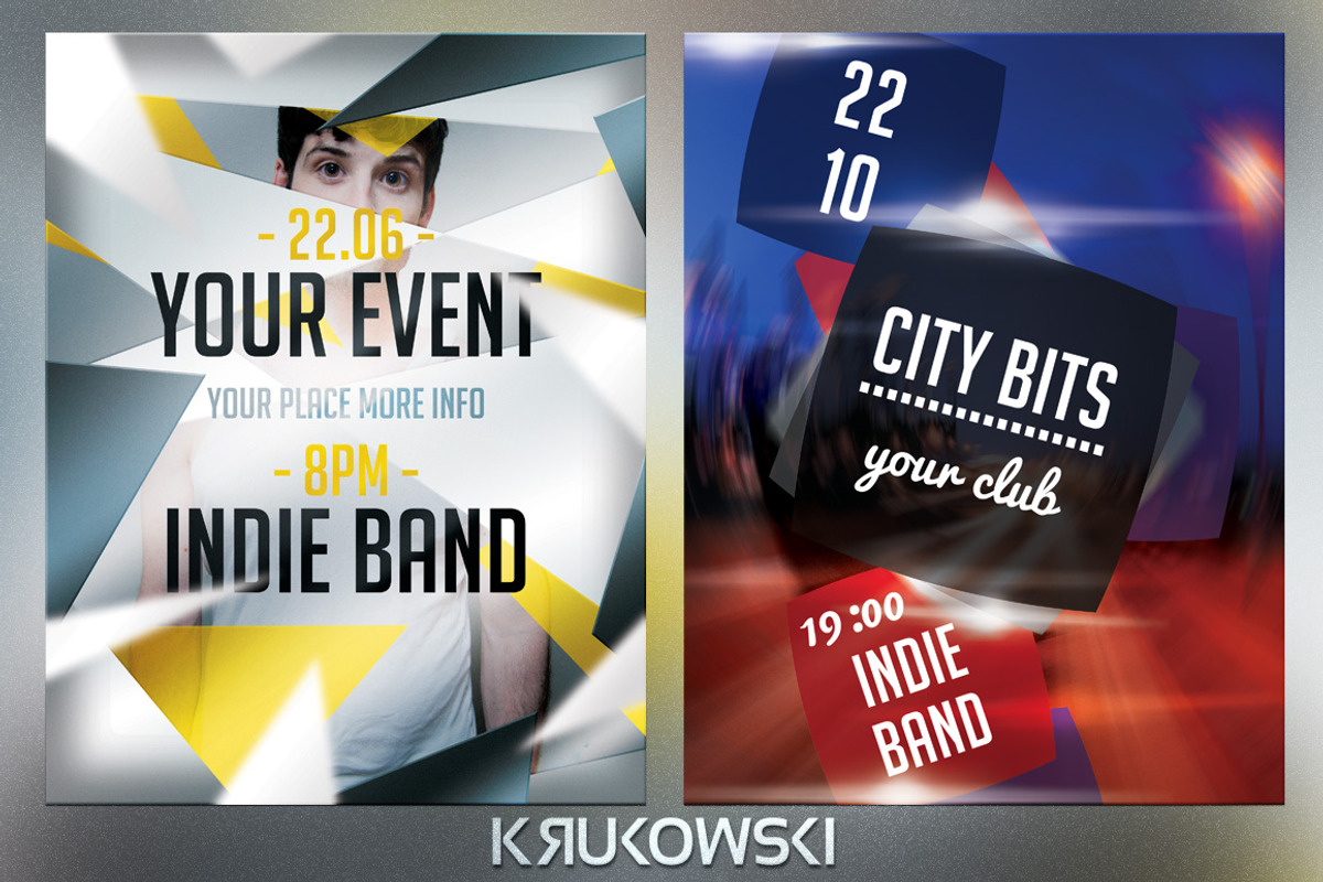 One Dollar Flyers Bundle vol. 2, a Flyer Template by Krukowski Graphics