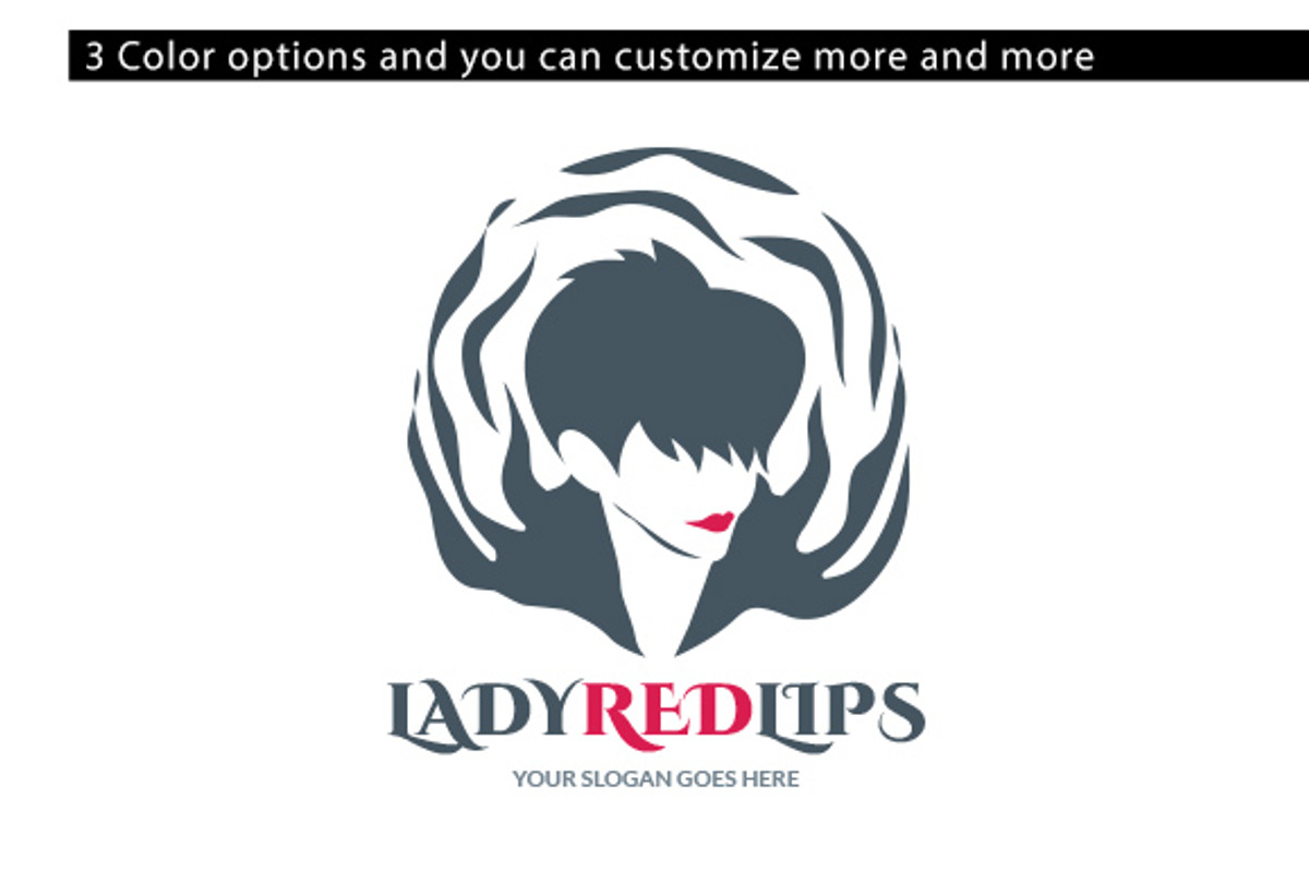 Short Hair Lady Logo, a Branding & Logo Template by salmon.black