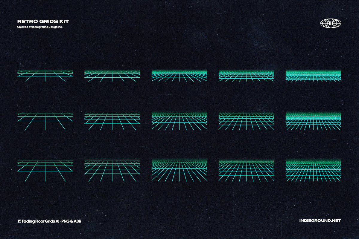 Retro Grids, an Object Graphic by Indieground Design Inc.
