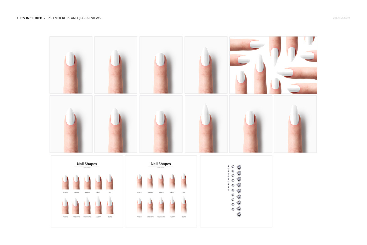 Nail Mockup Set, a Product Mockup by creatsy5