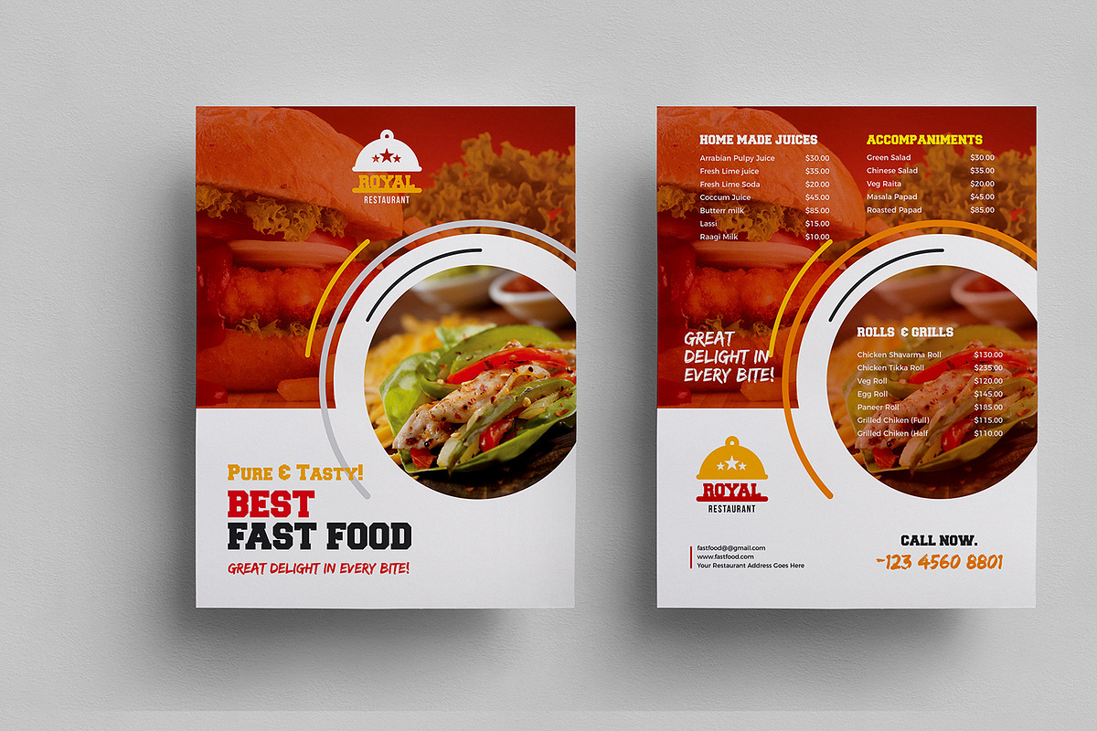 Both Side Food Flyer, a Flyer Template by GenerousArt