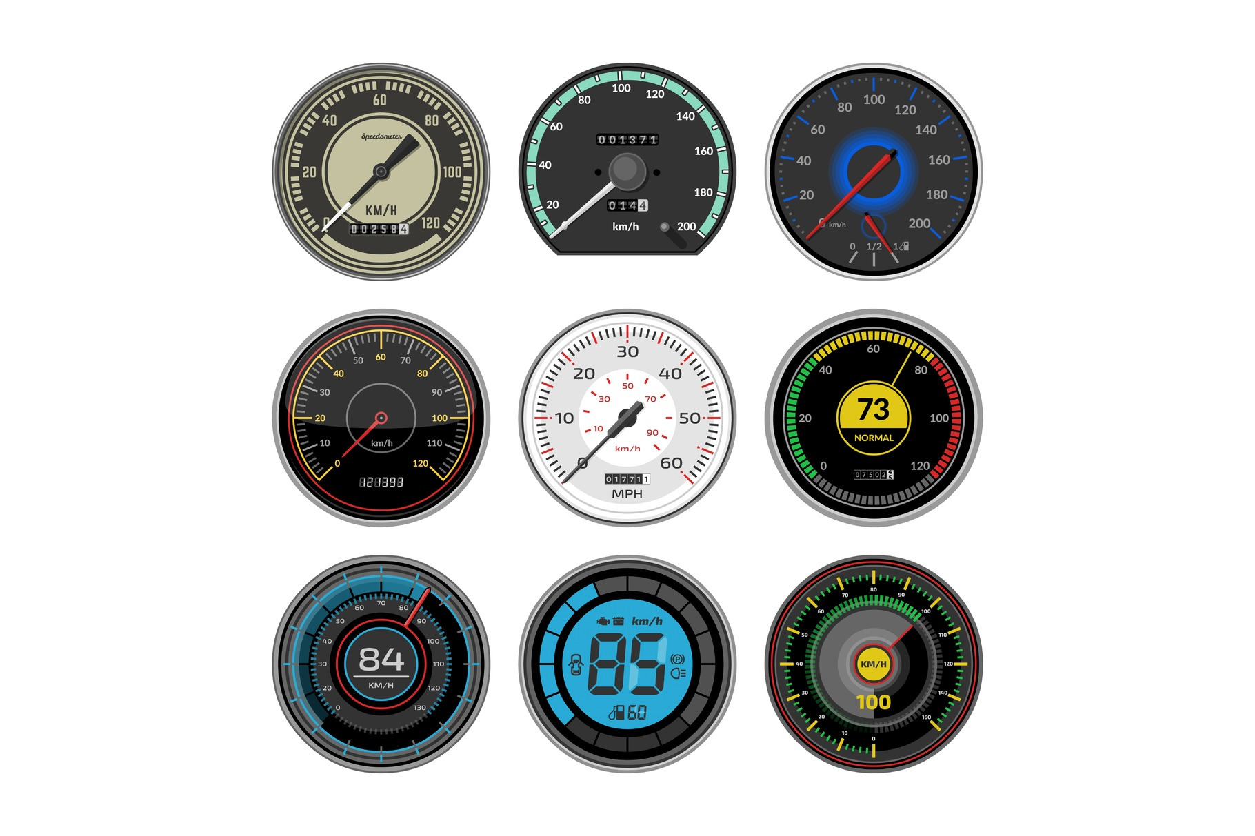 Speedometer vector car speed, a Technology Illustration by RocketArt