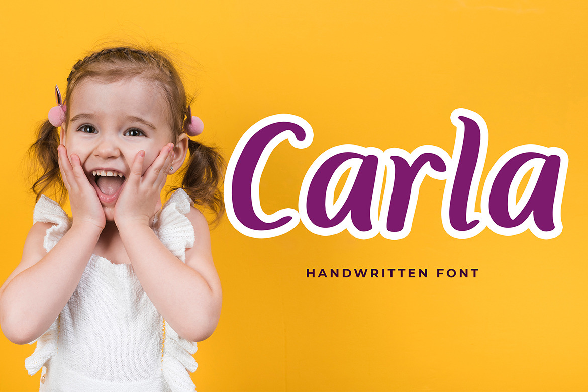 Carla Playful Handwritten Font, a Sans Serif Font by Formatika Studio