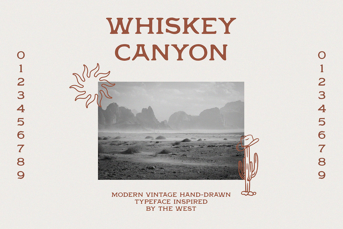 Whiskey Canyon Typeface, a Font by olinevod