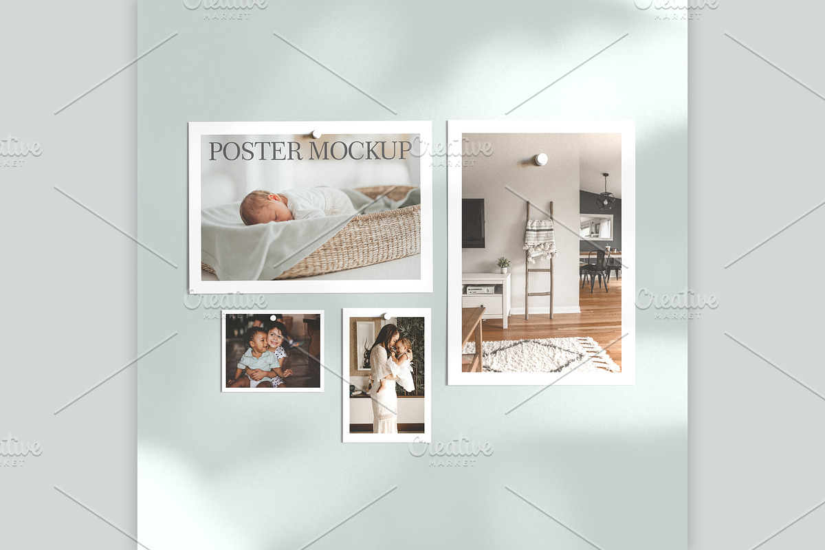 Moadboard poster Mockup kit