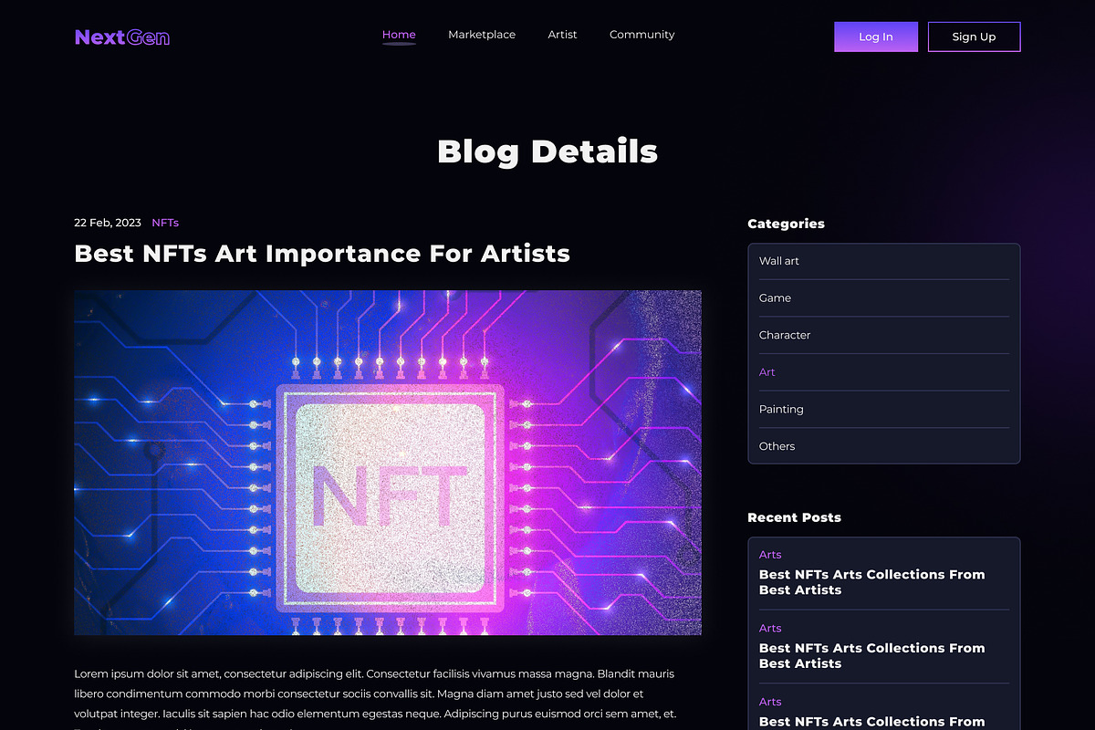 NextGen NFT Marketplace Figma Template