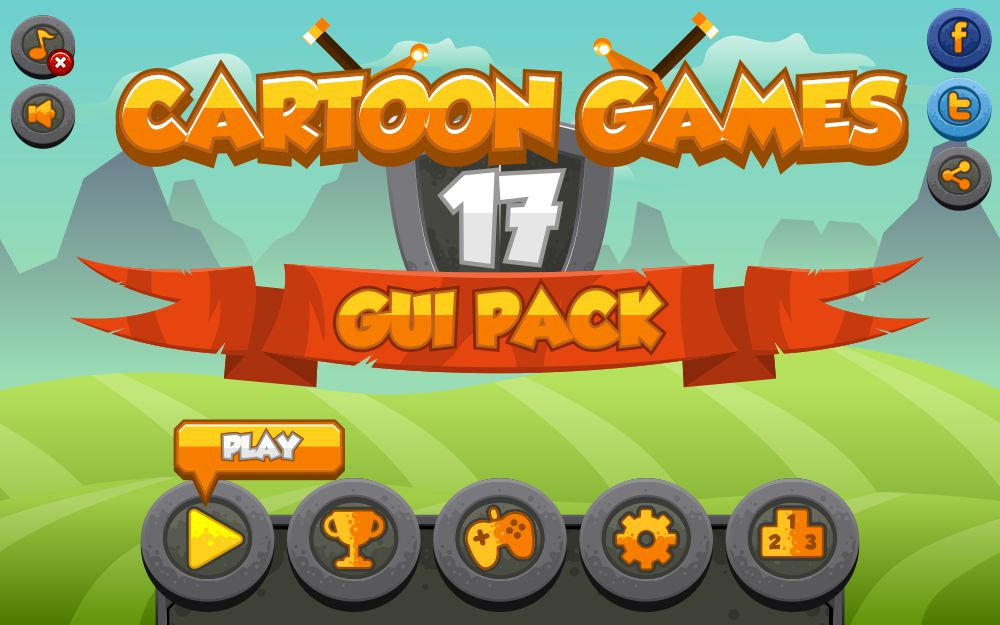 Cartoon Games GUI Pack 17, a Templates & Theme by pzUH