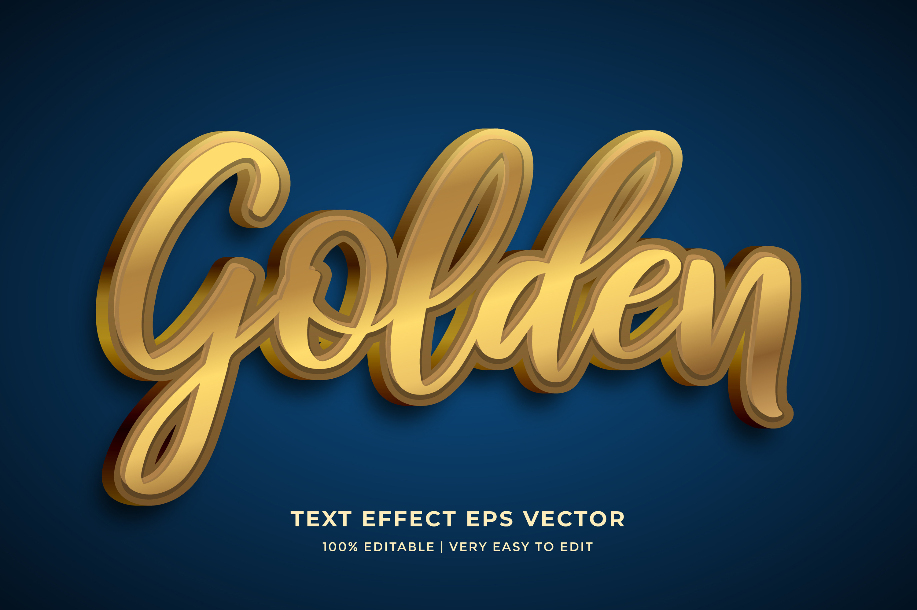 Golden Text Style Effect EPS Vector, a Layer Style Add-On by thefutive